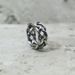 Stainless Steel Chain Rings, Spinning Link Chain Anxiety Ring, Chunky ...