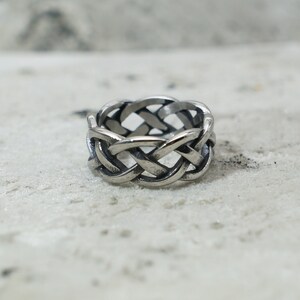 Stainless Steel Chain Rings, Spinning Link Chain Anxiety Ring, Chunky ...