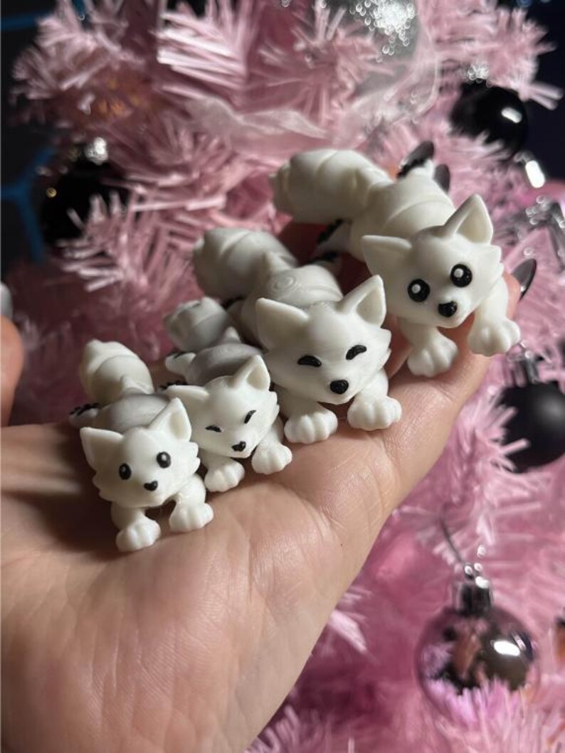 Flexi Arctic Fox STL File, Articulated 3D Printed Fox, Multi-part Model ...
