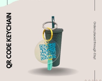 Personalised QR Code Keychain. Customized Acrylic QR Code Key Chain ...
