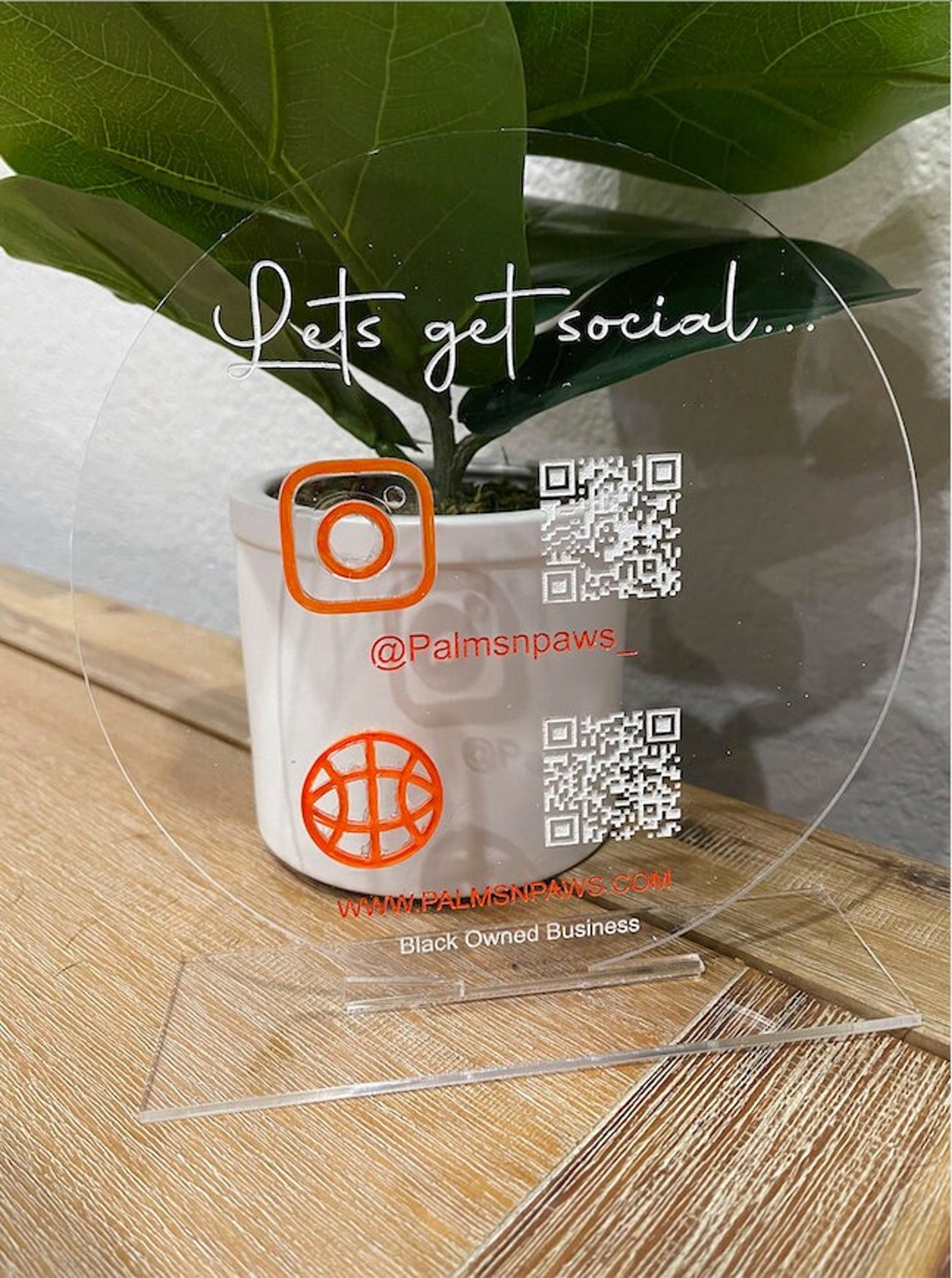 Acrylic QR Code Sign - Etsy