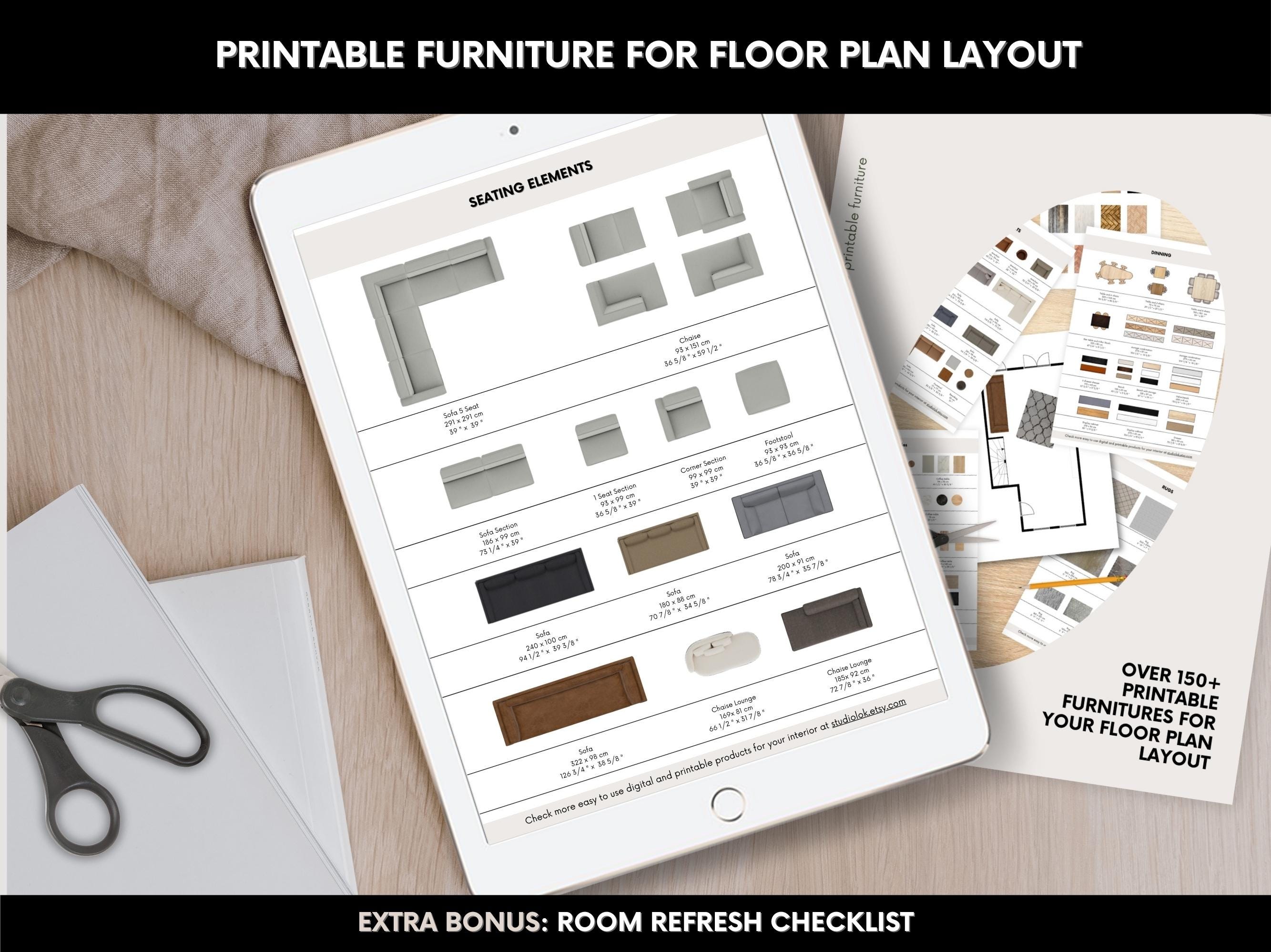 Printable Scale Furniture Templates Interior Design Neutral Colors ...