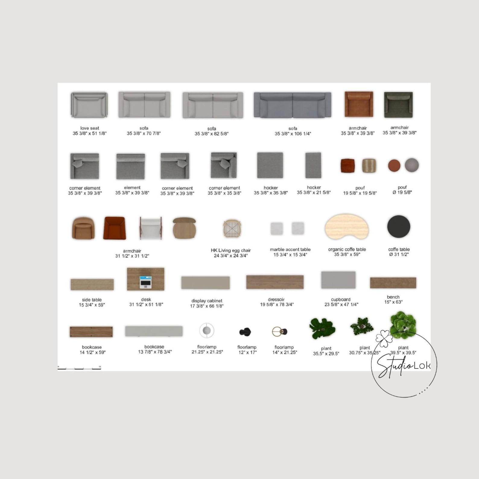 Furniture Printable Template Kit, DIY Floor Plan Kit, Furniture Layout ...