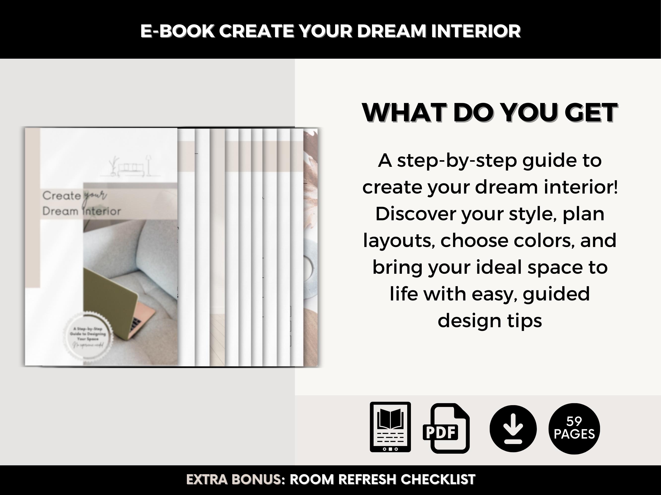 Create a Beautiful Space E-book, DIY Interior Design Guide, Home ...