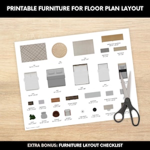 Printable Furniture Bedroom Template, Bedroom Design Kit, Bedroom ...