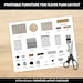 Printable Furniture Bedroom Template, Bedroom Design Kit, Bedroom ...