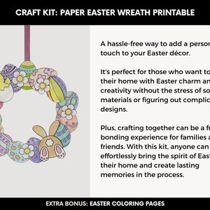 Handmade Easter Decor Printable Wreath Kit, Family-friendly Easter ...
