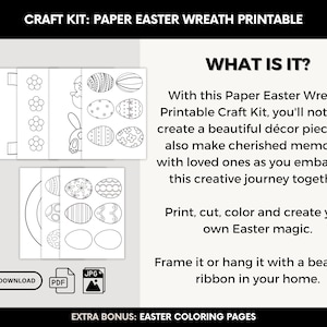 Handmade Easter Decor Printable Wreath Kit, Family-friendly Easter ...