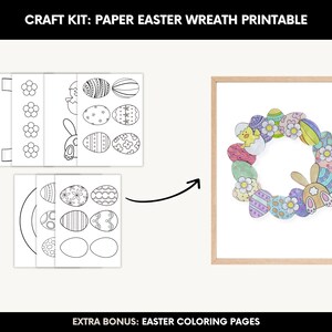 Handmade Easter Decor Printable Wreath Kit, Family-friendly Easter ...