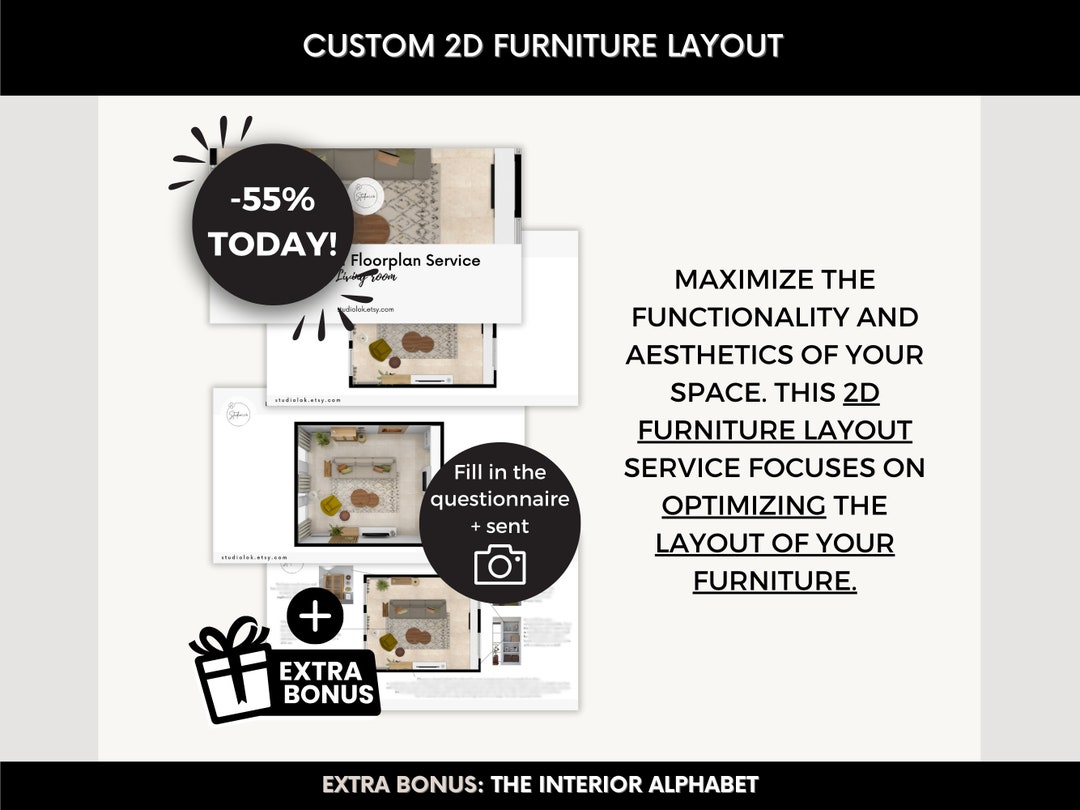 Custom 2D Floor Plan Design Personalized Home Layout Drawing, Furniture ...