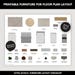 Printable Furniture Bedroom Template, Bedroom Design Kit, Bedroom ...