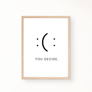 Inspirational Quote Wall Art, Digital Download, Black and White ...