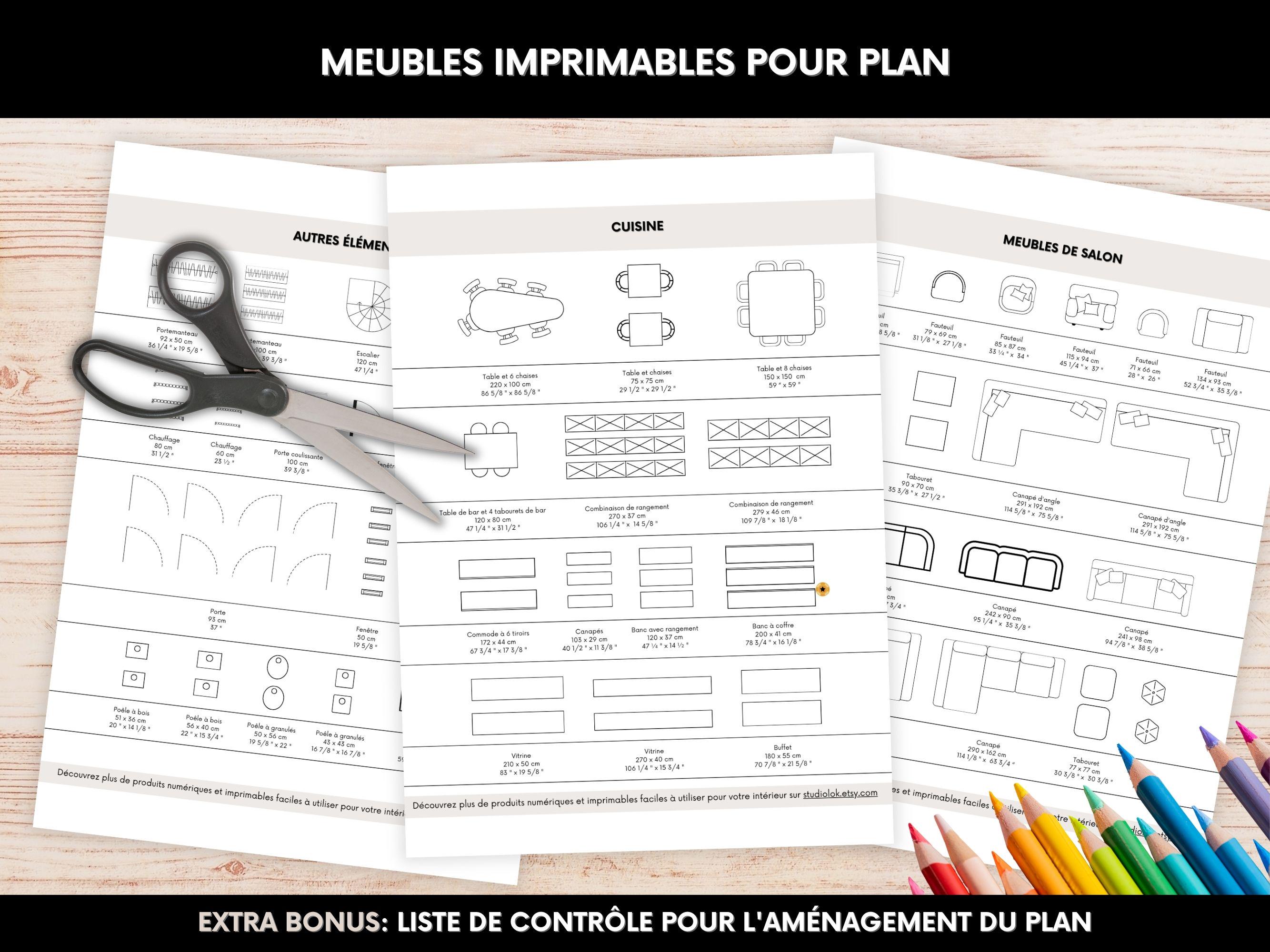150+ Printable Scale 1:50 Furniture Templates for Floor Plans, Room ...