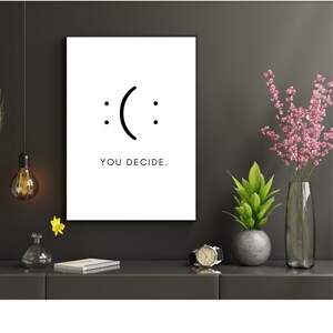 Inspirational Quote Wall Art, Digital Download, Black and White ...