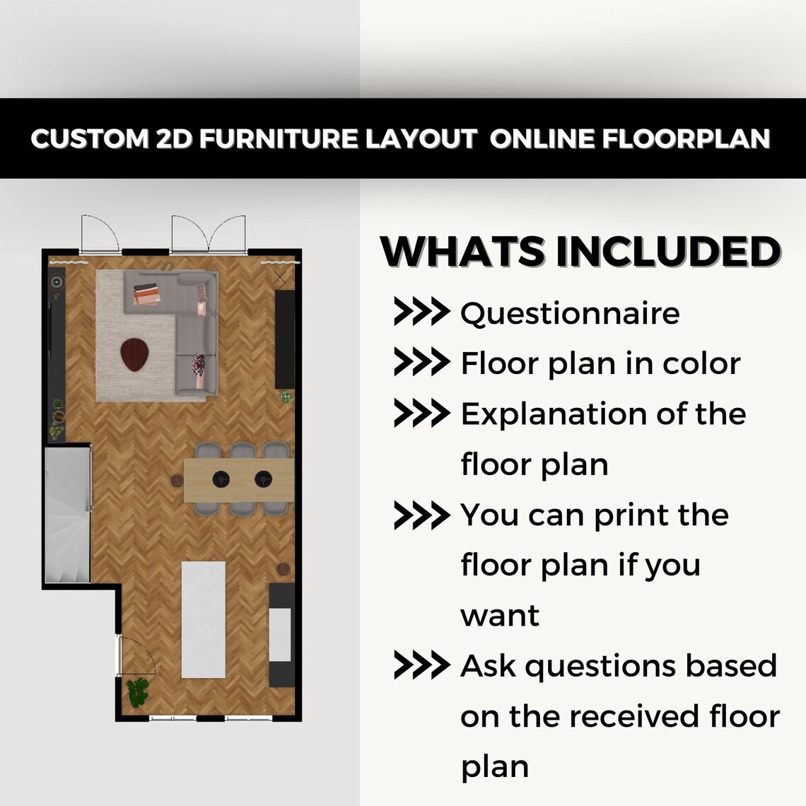 Custom 2D Floor Plan Design Personalized Home Layout Drawing, Furniture ...