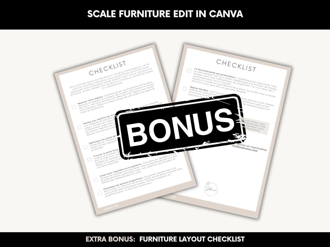 Editable Furniture Template Kit, DIY Floor Plan & Room Design in Canva ...