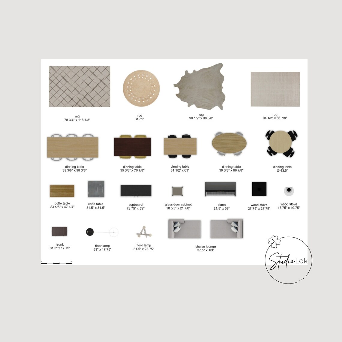 Furniture Printable Template Kit, DIY Floor Plan Kit, Furniture Layout ...