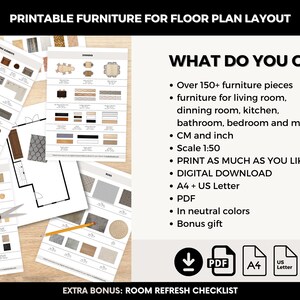 Printable Scale Furniture Templates Interior Design Neutral Colors ...