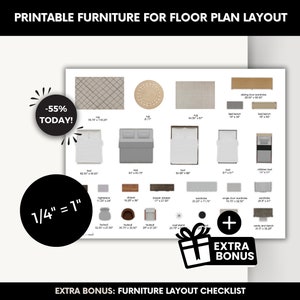 Printable Furniture Bedroom Template, Bedroom Design Kit, Bedroom ...