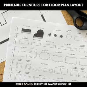 Printable Template Scale Furniture A4 Coloring Page Scale Furniture ...