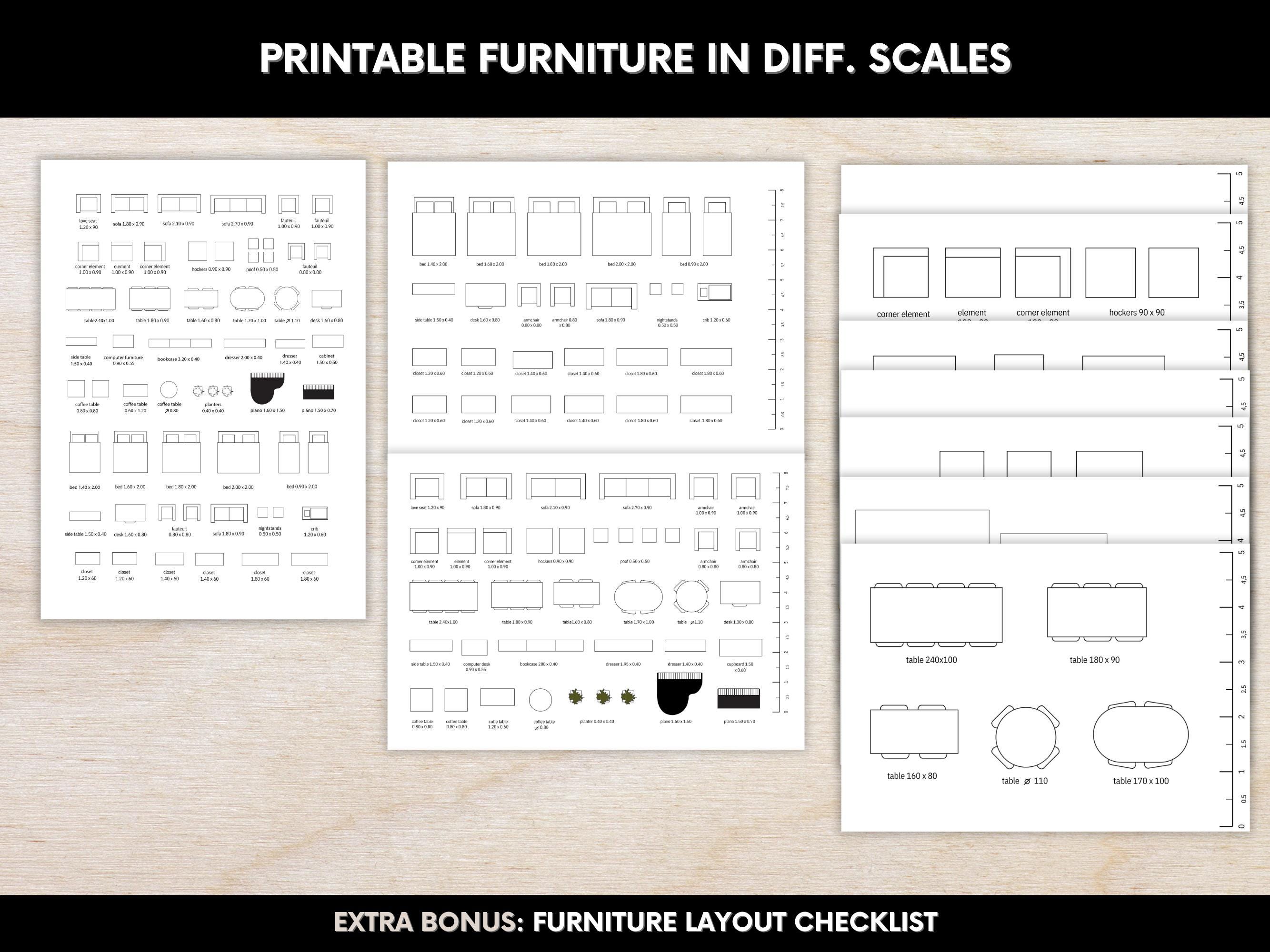 Bedroom Furniture Templates Printable Printable Scale Furniture