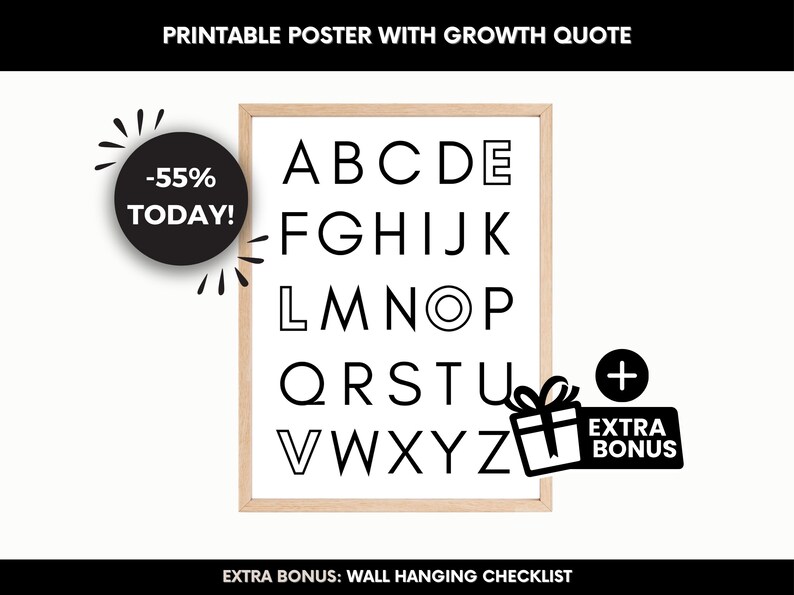 Downloadable Prints for Poster, Printable Alphabet Poster, Love ...