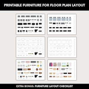 Printable Furniture Kit, Editable Furniture Kit, Customizable Furniture ...