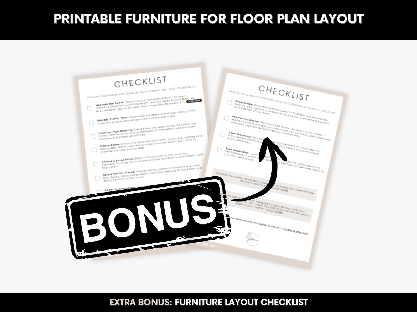 Printable Furniture Kit, Editable Furniture Kit, Customizable Furniture ...