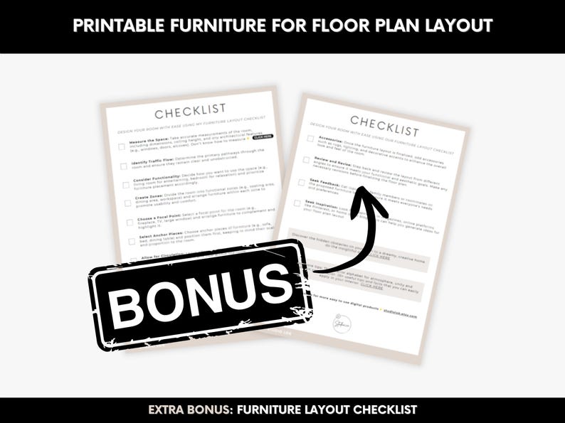 Printable Furniture Kit, Editable Furniture Kit, Customizable Furniture ...