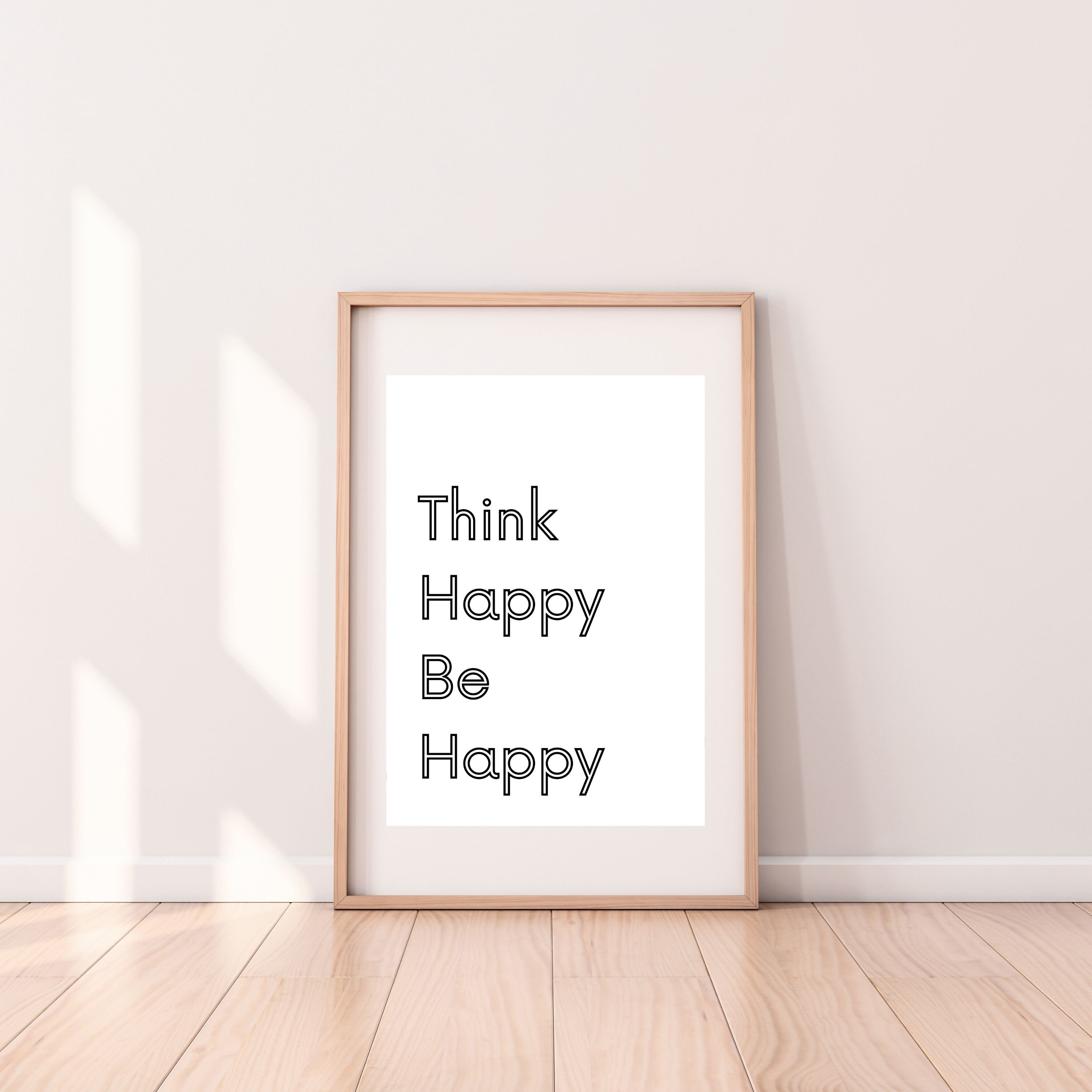 Posters and Prints, Poster for Room, Think Happy Poster, Inspirational ...