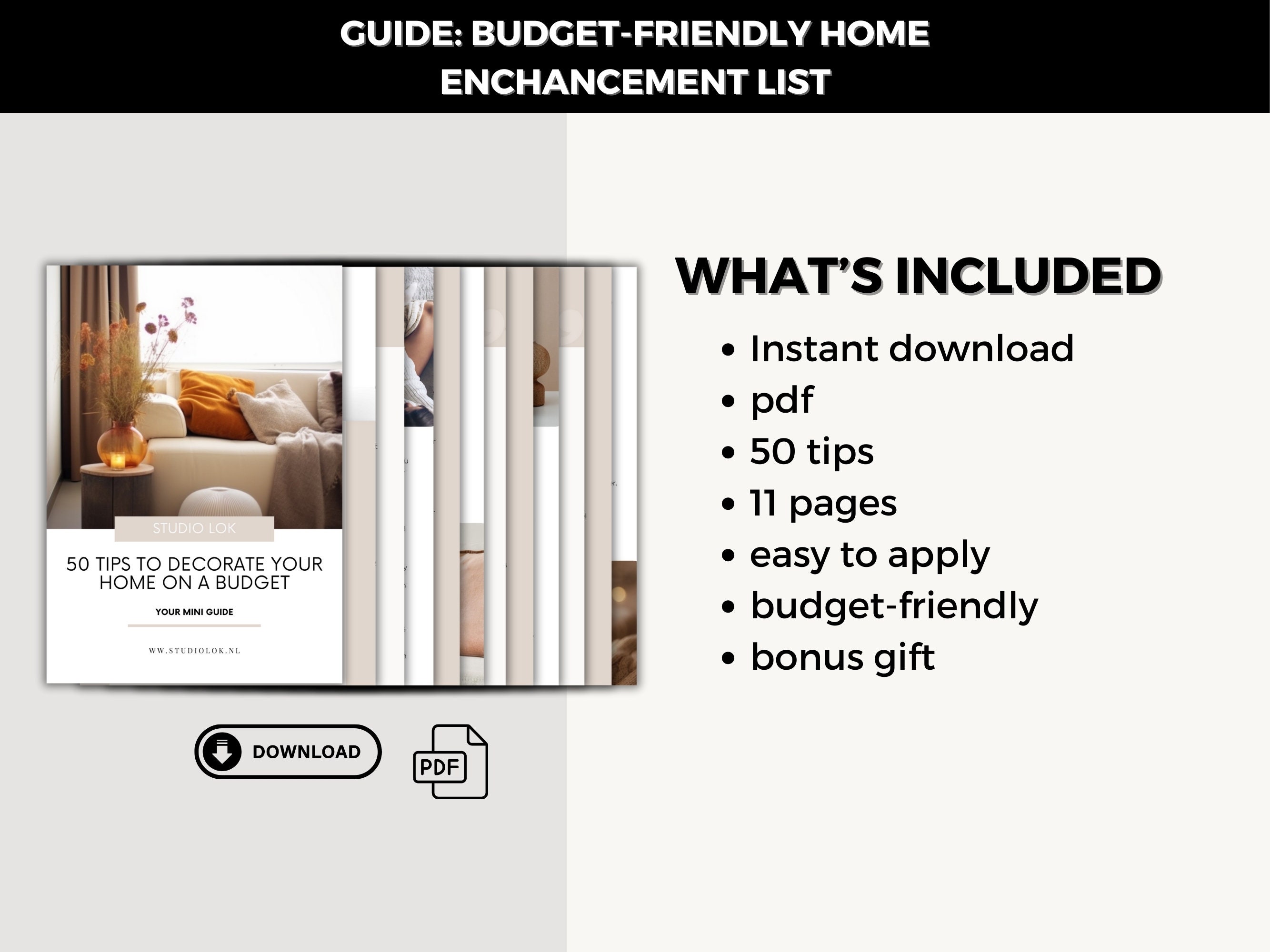 Home Improvement List to Decorate Your House on a Budget, Interior Tips ...