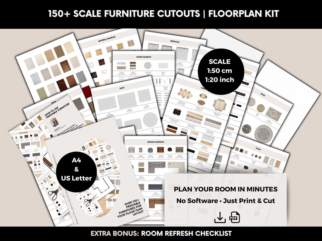 Printable Scale Furniture Templates Interior Design Neutral Colors ...