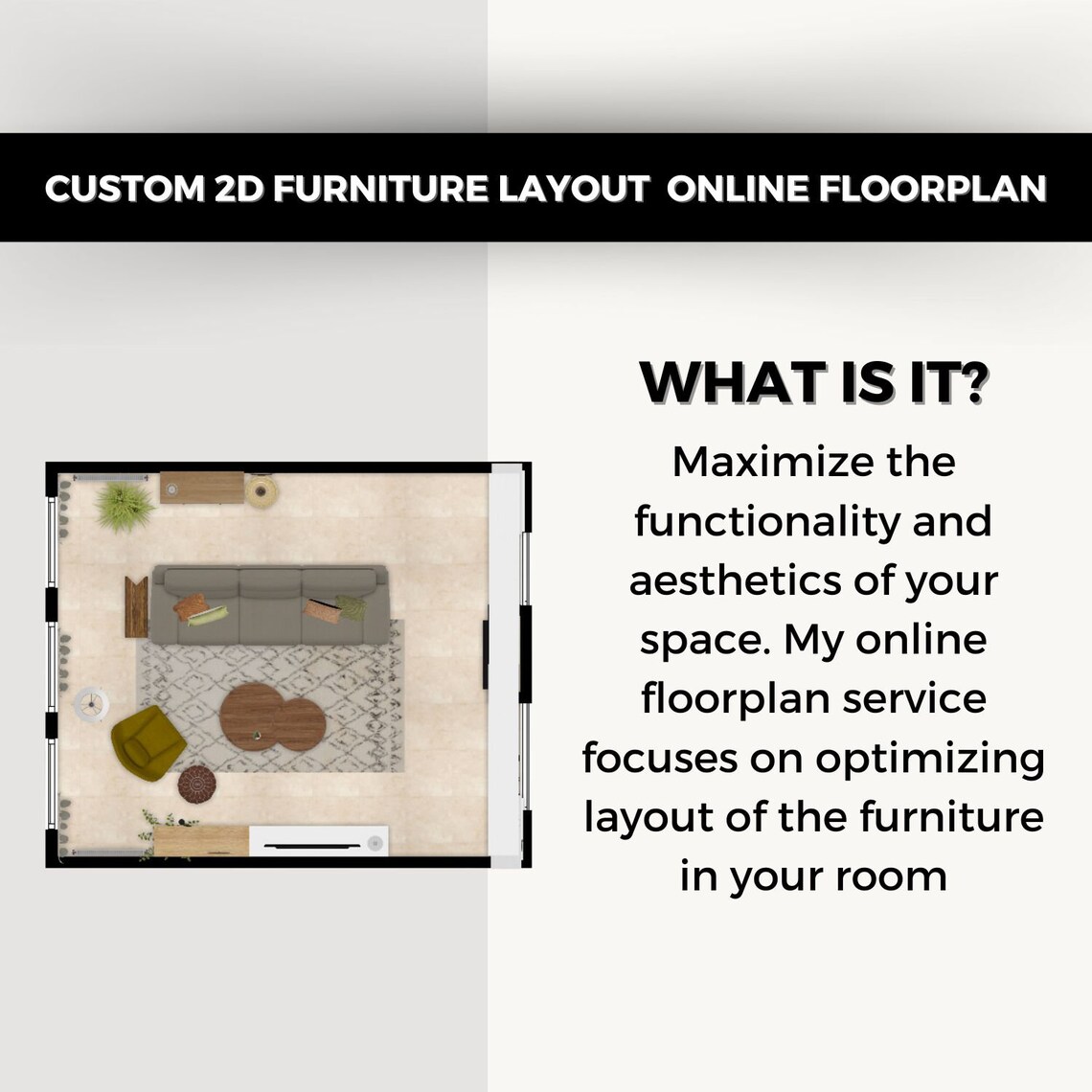 Custom 2D Floor Plan Design Personalized Home Layout Drawing, Furniture ...