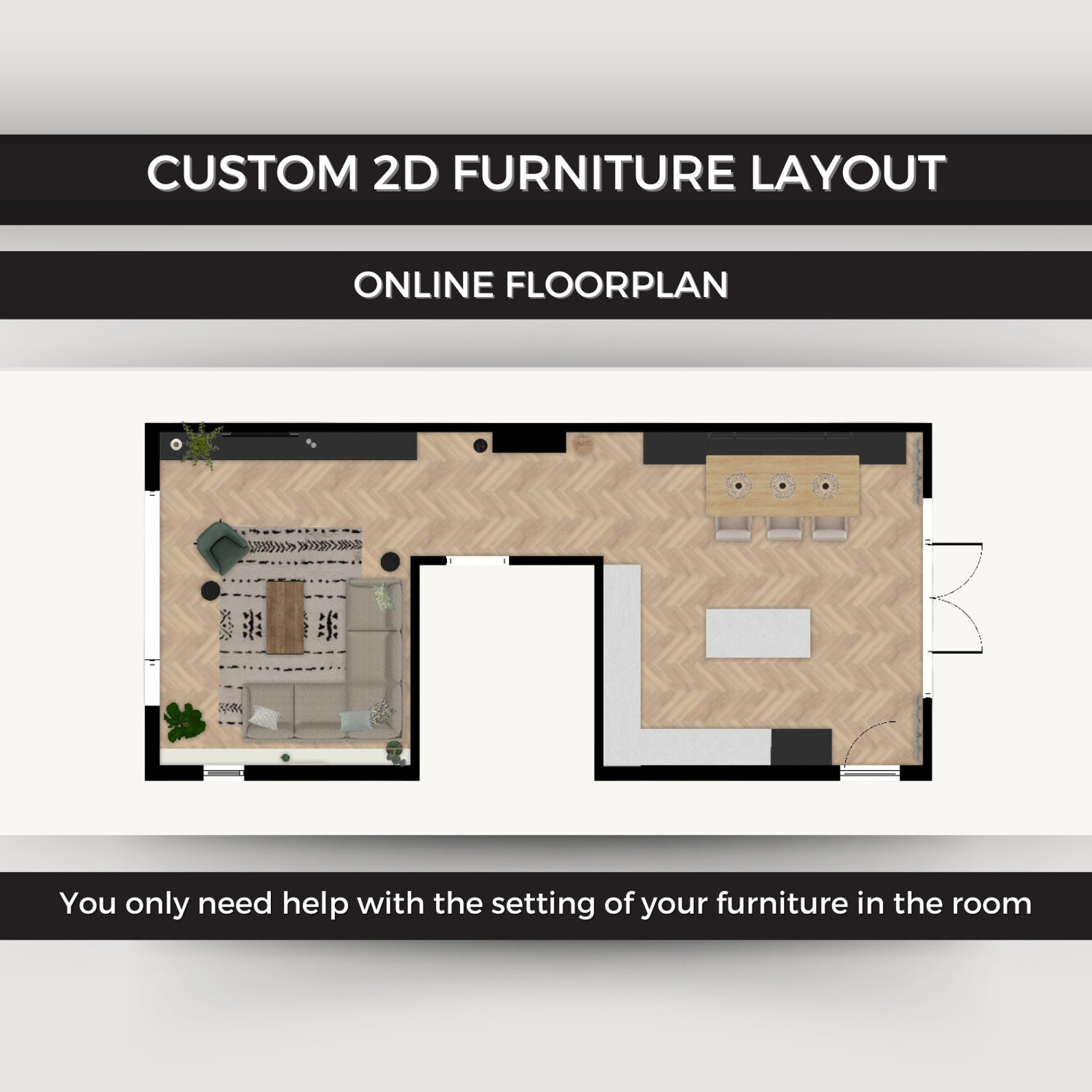 Custom 2D Floor Plan Design Personalized Home Layout Drawing, Furniture ...