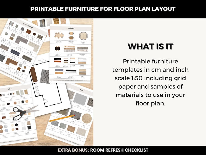 Printable Scale Furniture Templates Interior Design Neutral Colors ...