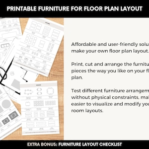 Printable Scale Furniture Templates Interior Design 1:50 Scale DIY ...