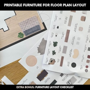 Printable Scale Furniture Cutouts for Living Room Floorplan, Living ...