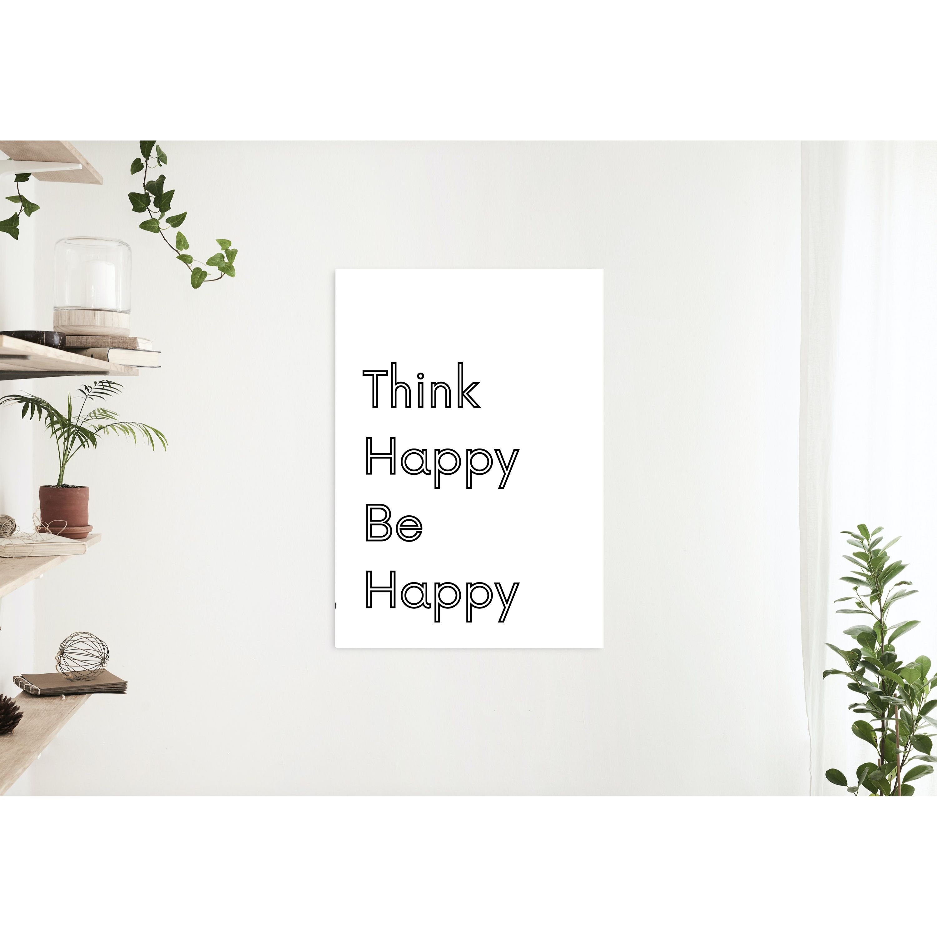 Posters and Prints, Poster for Room, Think Happy Poster, Inspirational ...