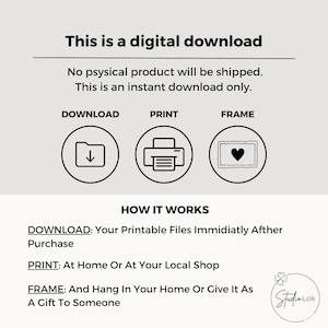 Printable Poster Digital Download Black & White, Quote Poster Believe ...