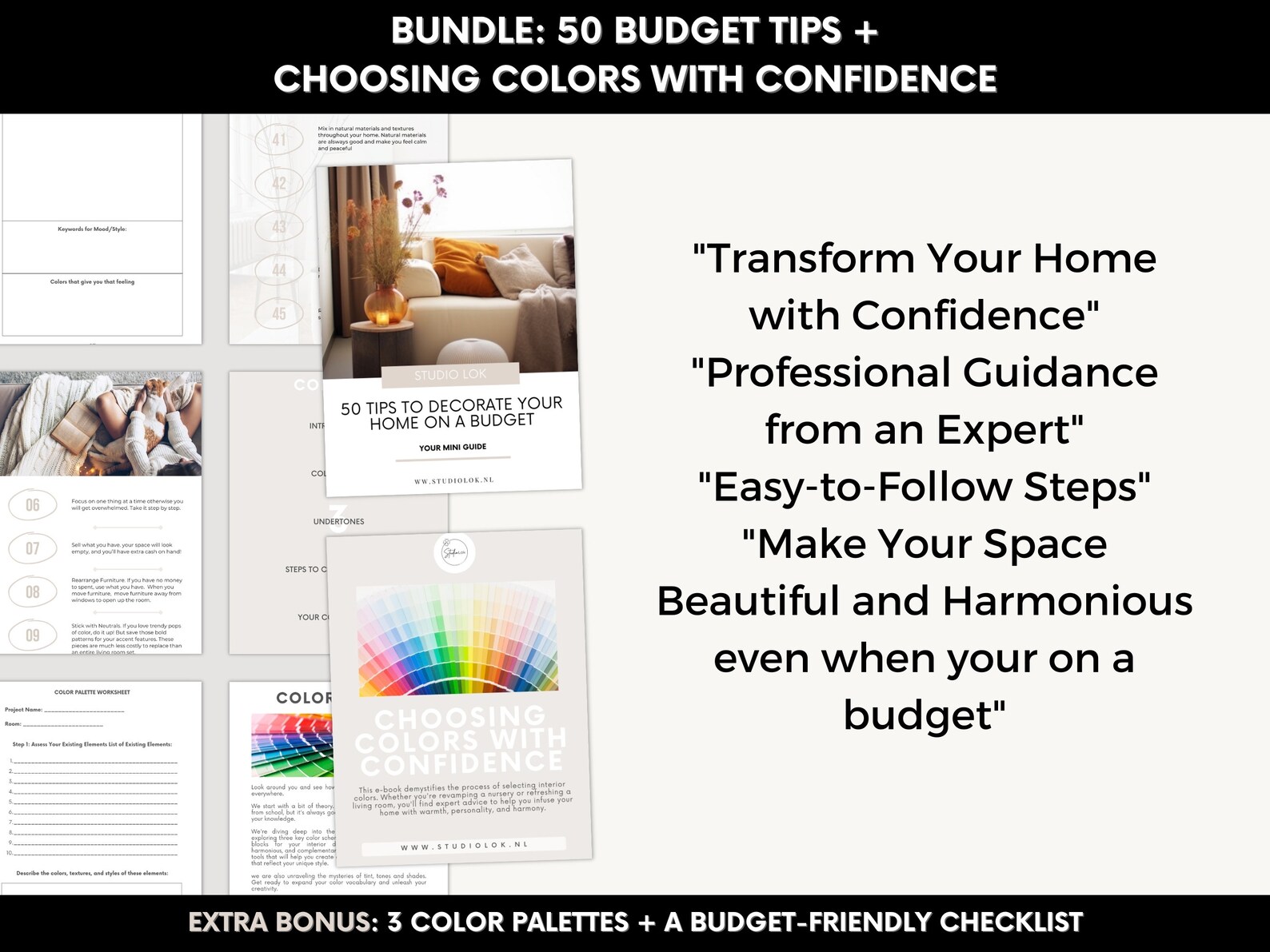 Home Improvement Bundle: Choosing Colors With Confidence + 50 Budget ...