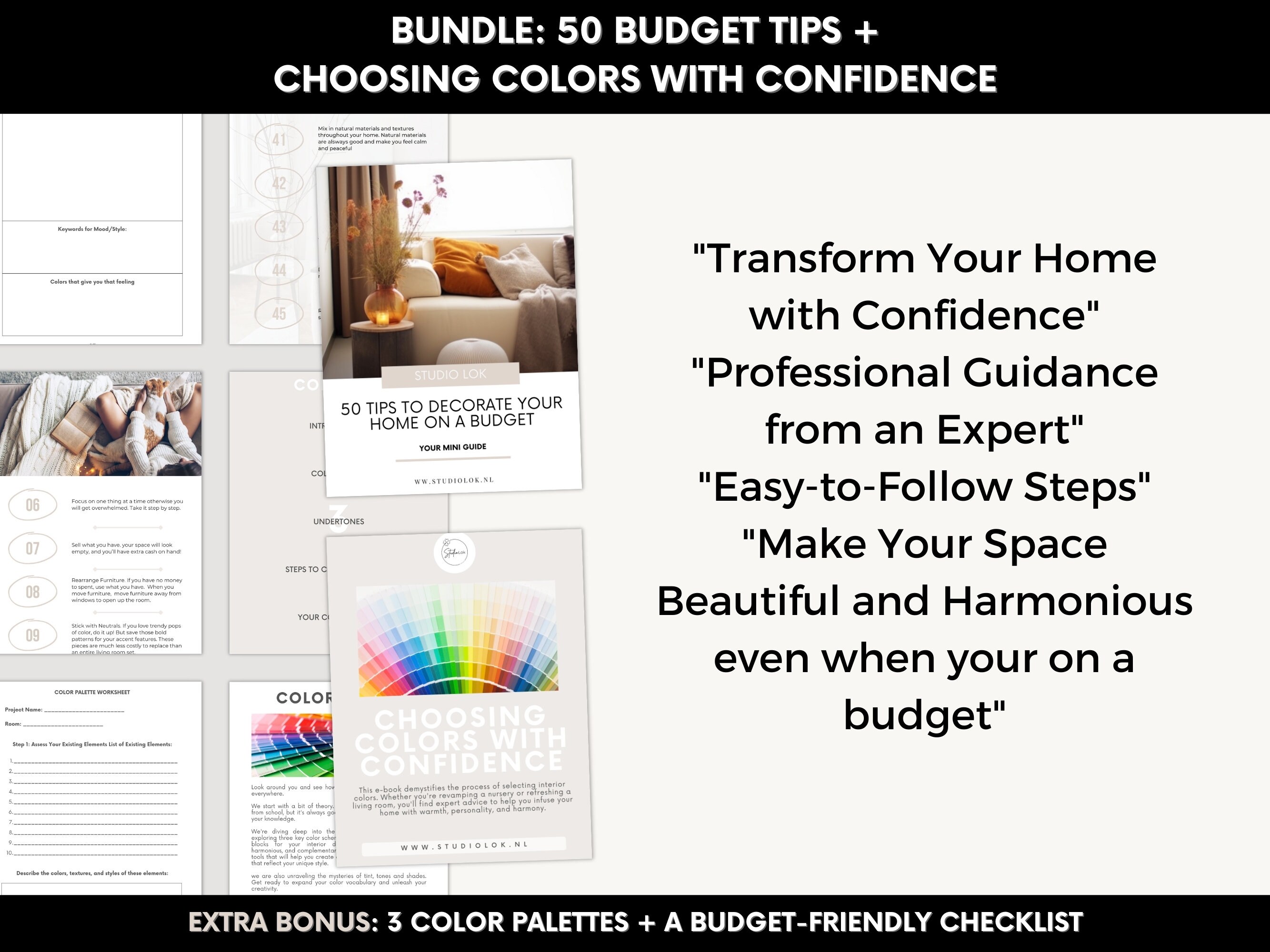 Home Improvement Bundle: Choosing Colors With Confidence + 50 Budget ...