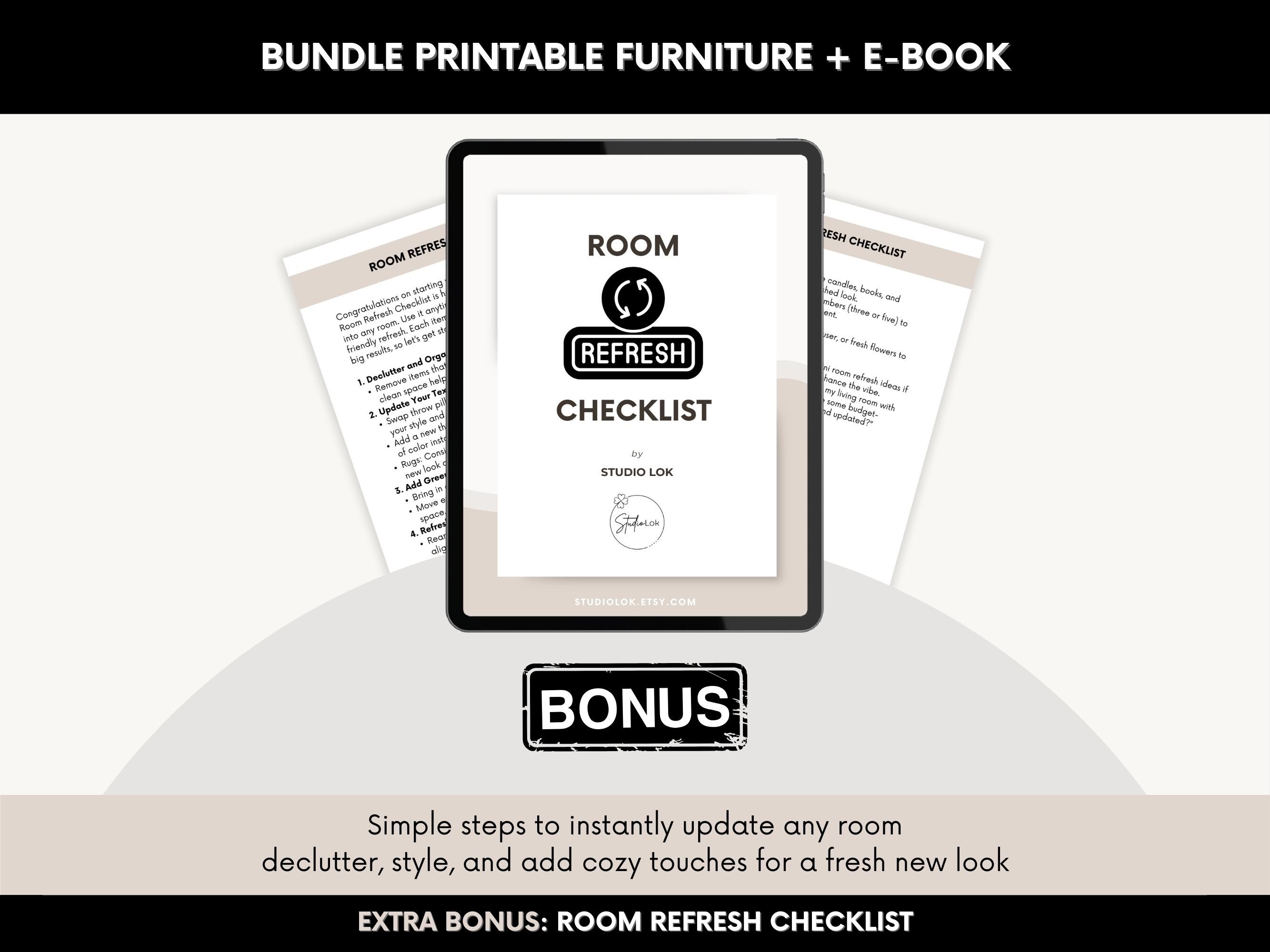 Printable Scale Furniture Templates + Interior Design Guide, DIY Room ...