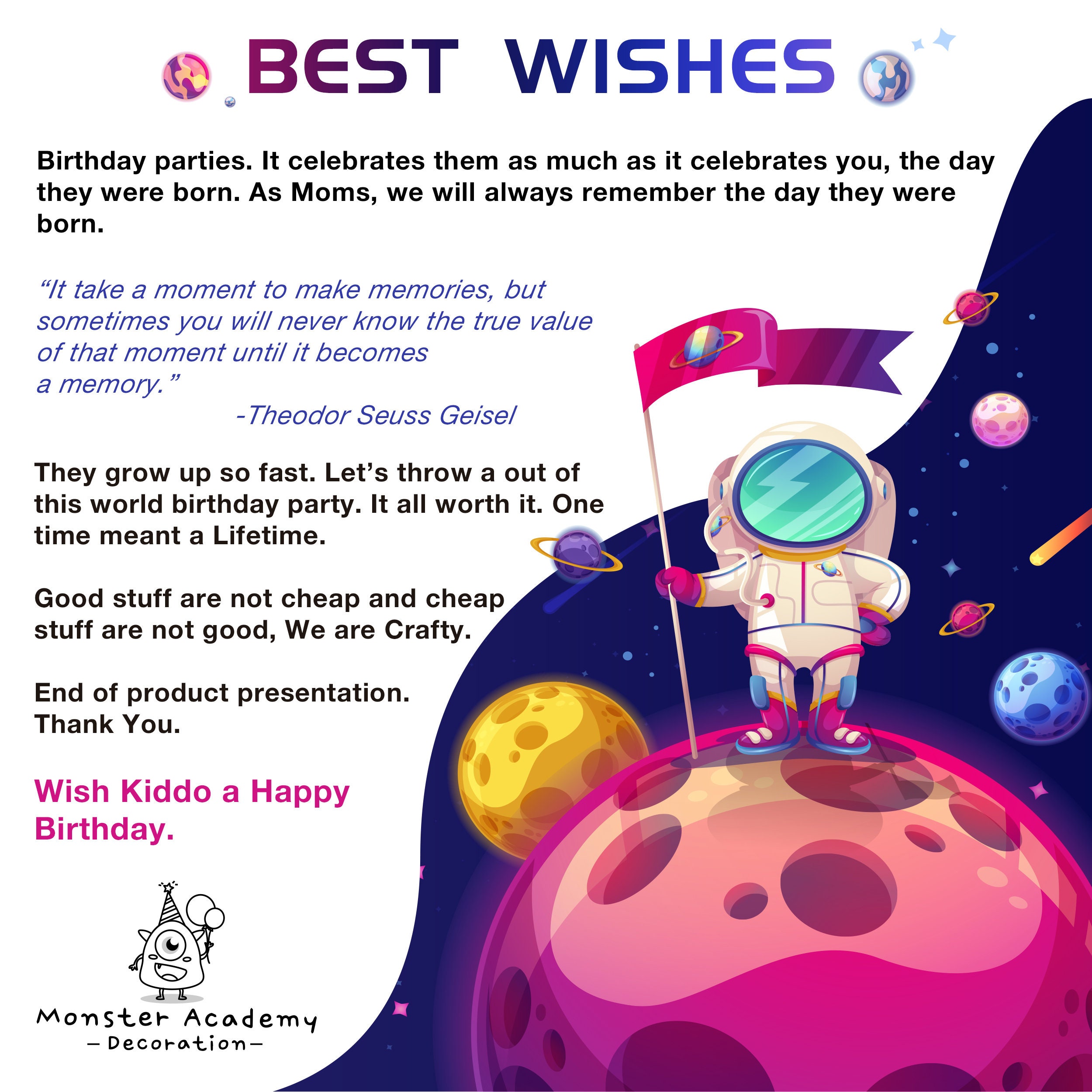 Outer Space Astronaut Birthday Party Balloon Decoration for Kids - Etsy