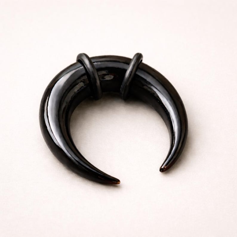 Handmade Buffalo Horn Pincher Taper Earrings | Natural Body Jewelry - Etsy