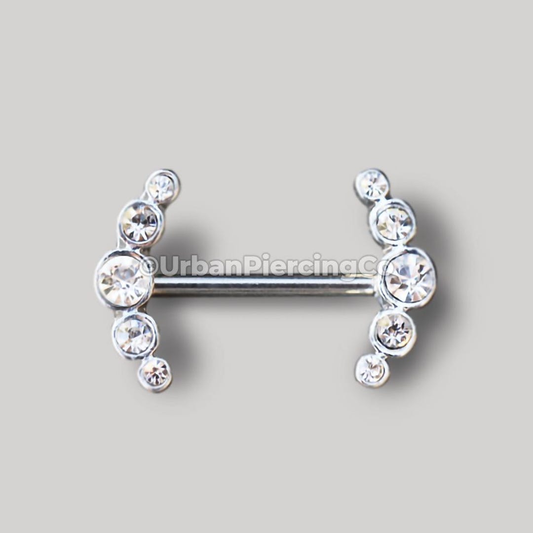 CZ Nipple Shield | Stainless Steel Body Jewelry | Sparkling Nipple ...