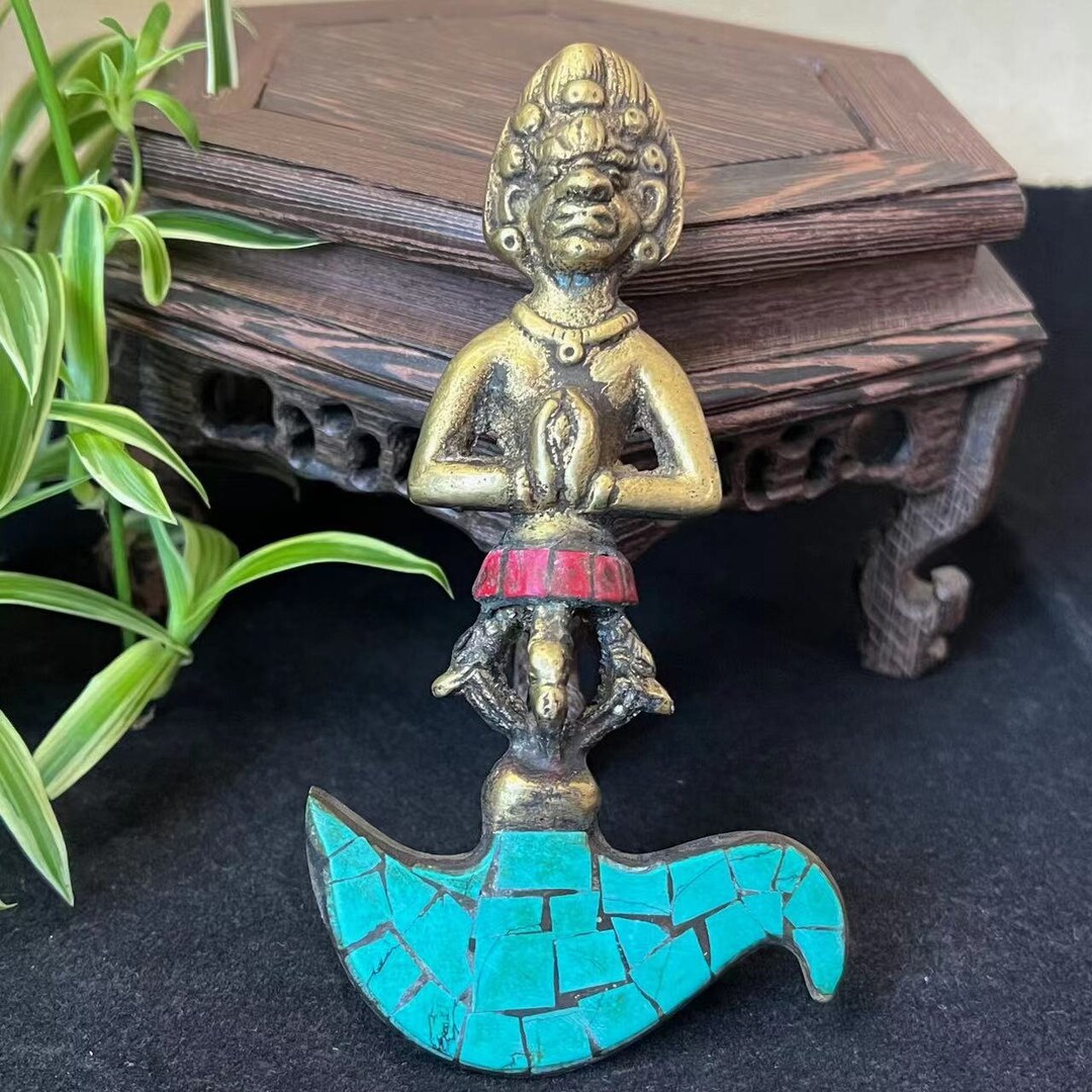 Phurba Brass Mascot Buddhism Vajra Phurba Amulet Tibetan - Etsy