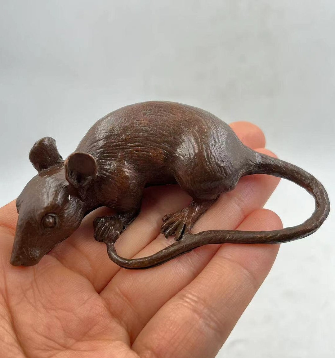 Pure Copper Animal Copper Collection Mini Mouse Solid Copper Statue ...