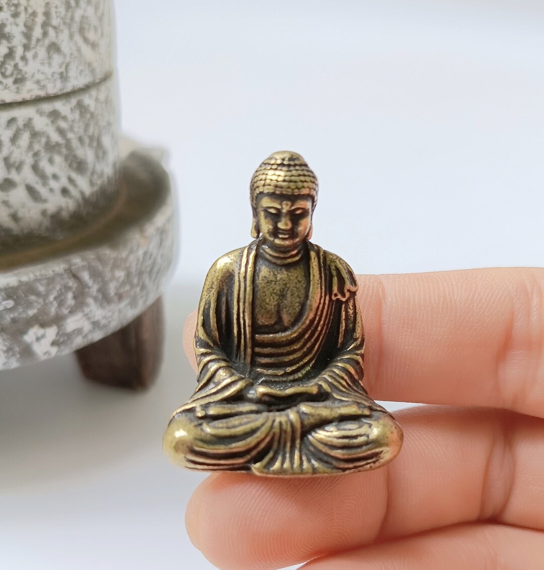 Vintage Solid Copper Mini Satting Statue of Bodhisattva Buddha - Etsy