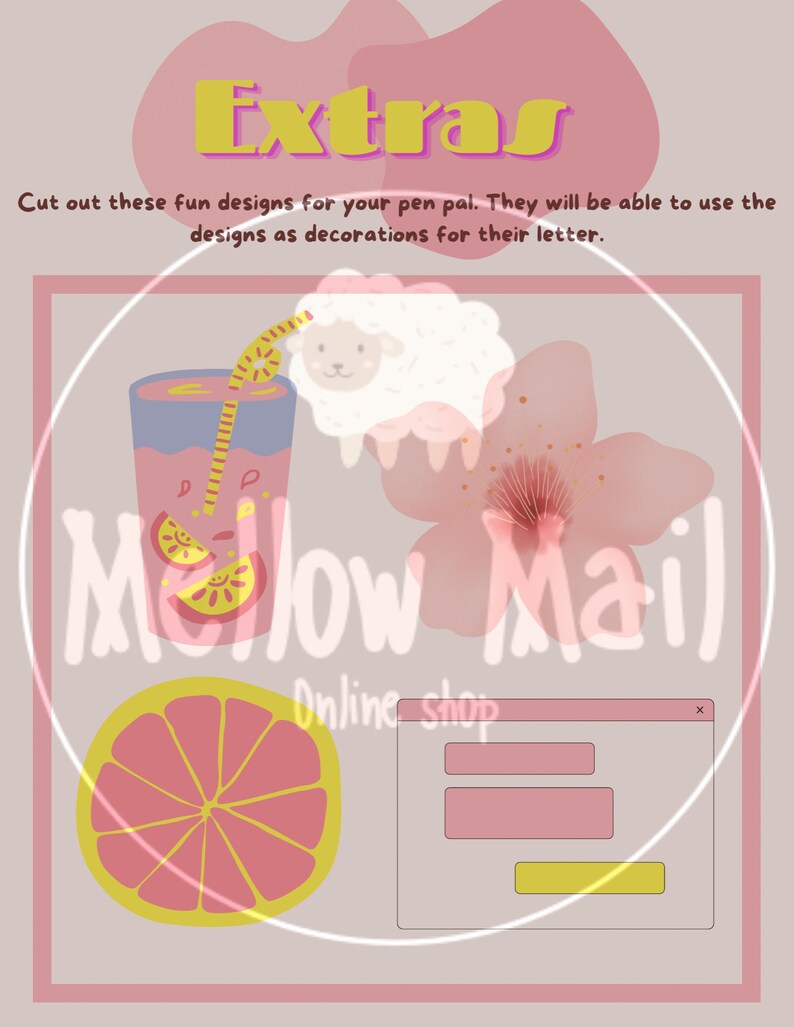 Pen Pal Letter Kit Printable Letter Templates Writing Etsy