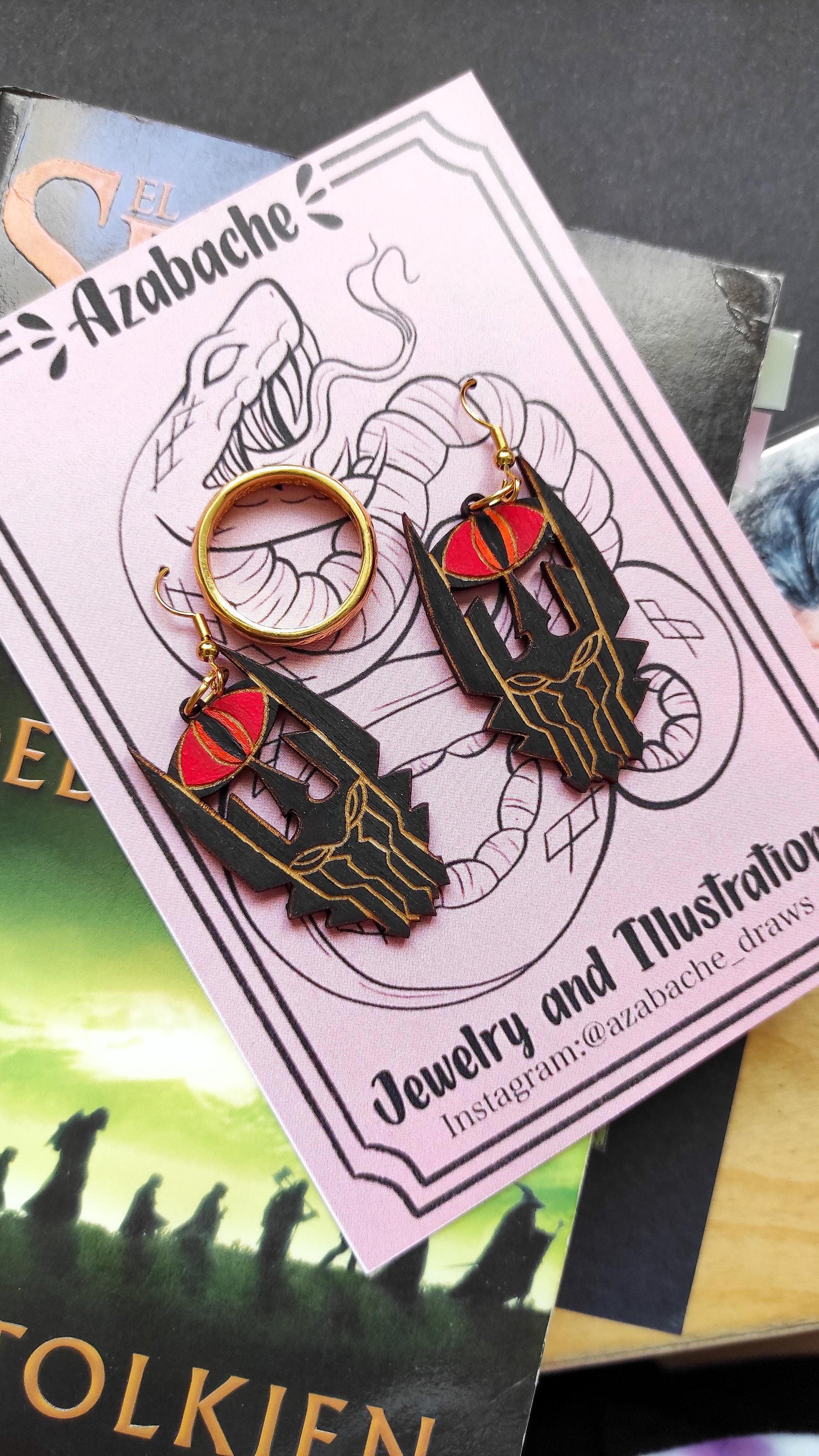 Sauron Eye Earrings: Lord of the Rings Jewelry. Dark Elf. Middle Earth ...